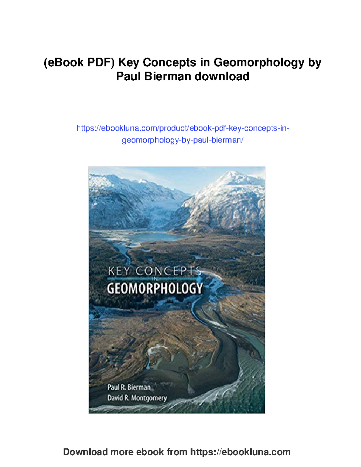 Key concepts in geomorphology: Understanding Earth's dynamic surface ...