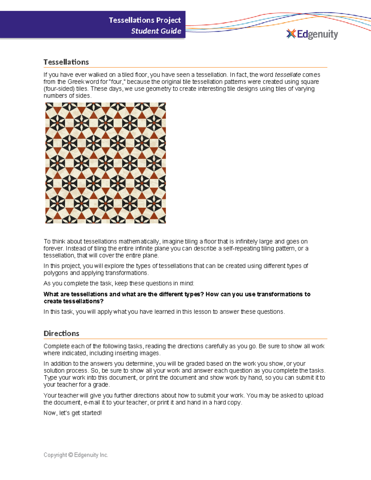 8101-13-13-studentguide - Tessellations Project Student Guide ...