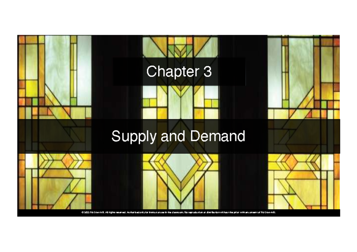 Chapter 3: Supply and Demand Analysis - 2022 McGraw Hill - Studocu