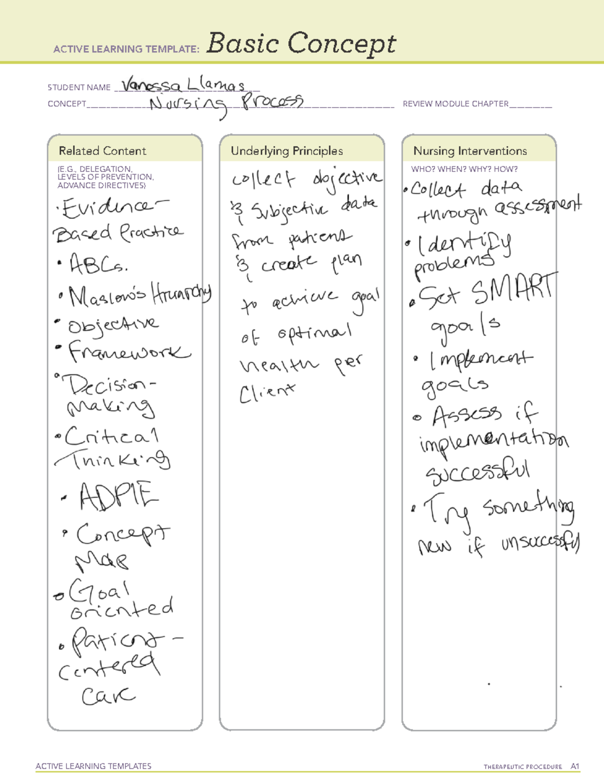Basic Concept 1 - NUR 355 - ACTIVE LEARNING TEMPLATES THERAPEUTIC ...