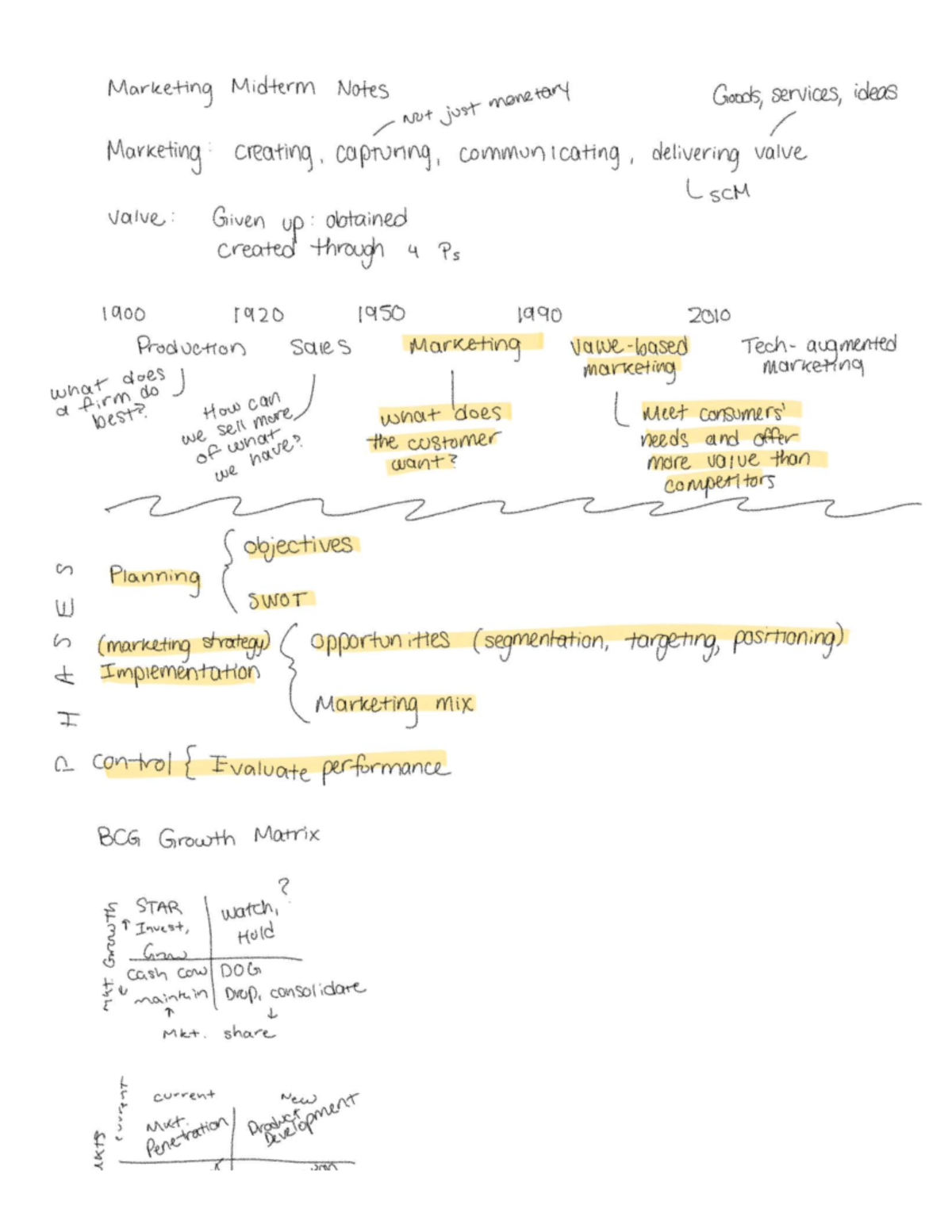 Marketing MKT 101 Midterm Study Notes: Key Concepts & Strategies - Studocu