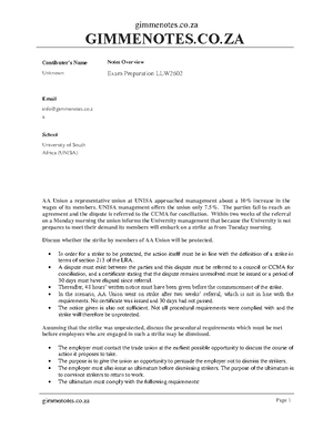 [Solved] What is closed shop agreement - Collective Labour Law (LLW2602 ...
