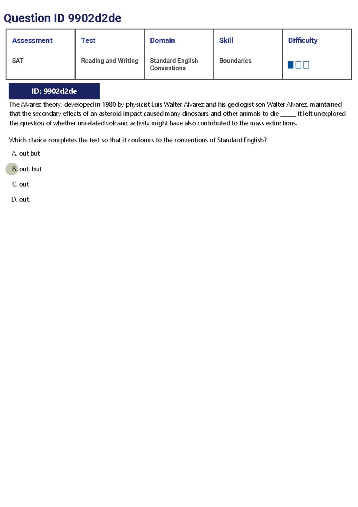 SAT Reading and Writing Standard English Conventions Assessment Test ...
