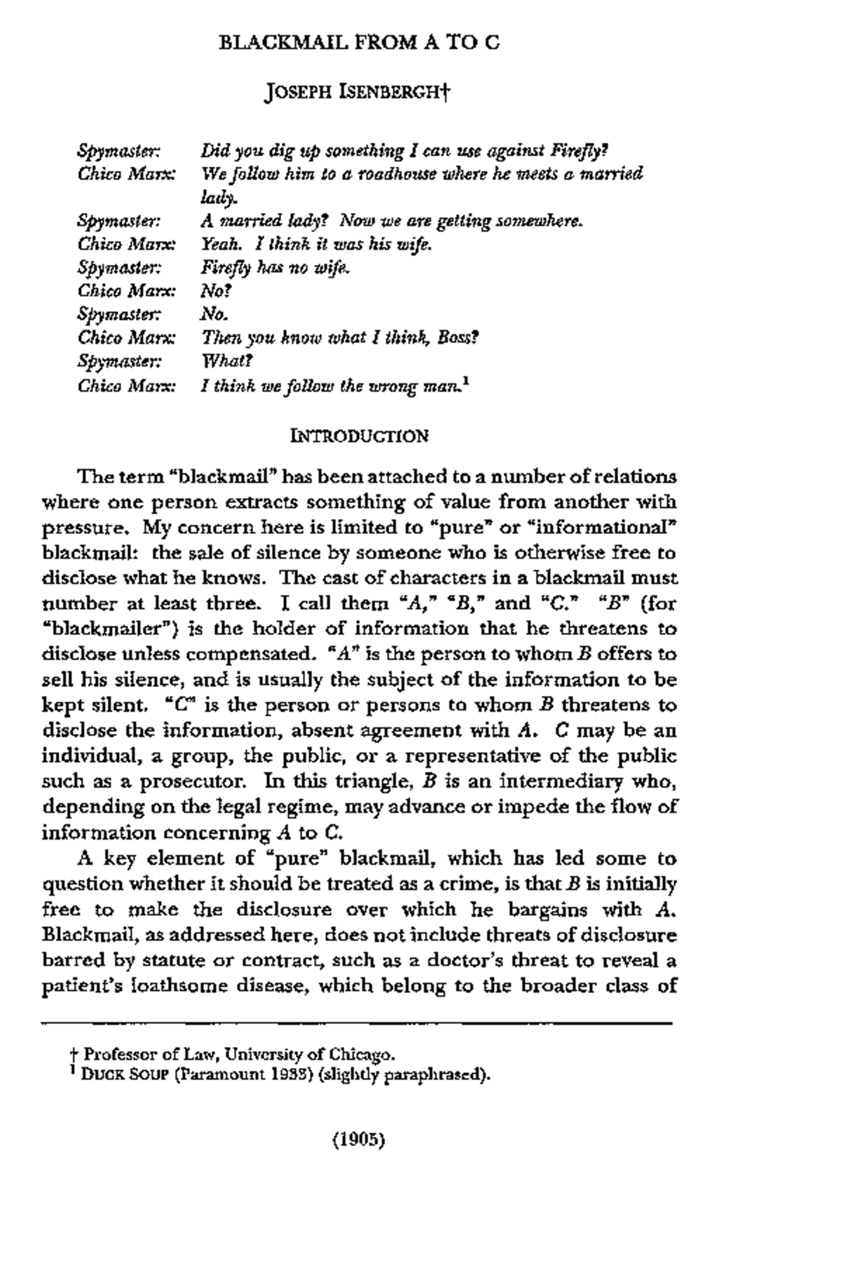 Blackmail from A to C: Understanding the dynamics and implications ...
