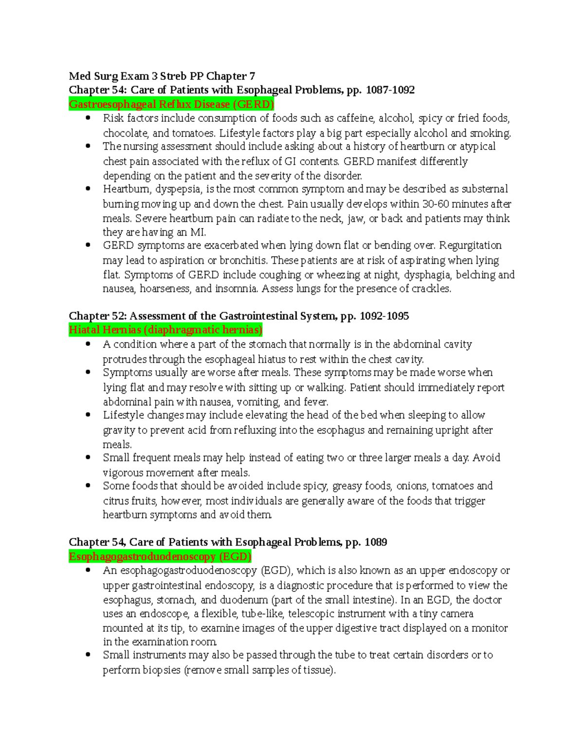 MS Exam 3 - Med Surg Study Guide on Gastrointestinal Disorders - Studocu