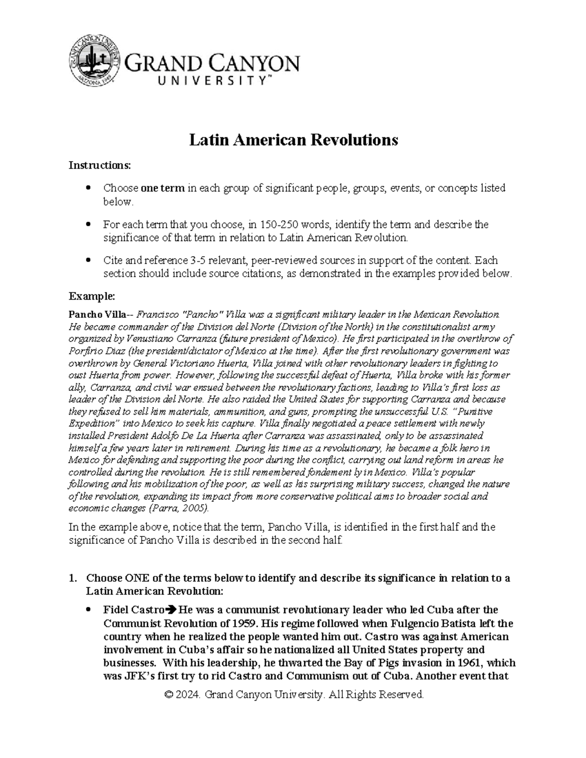Latin American Revolutions - Latin American Revolutions Instructions ...