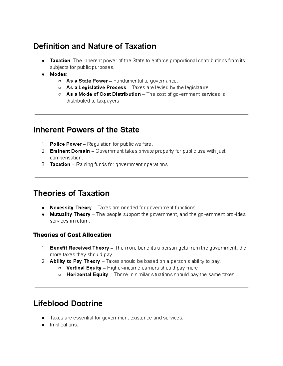 GEN Principle OF Taxations - Definition and Nature of Taxation Taxation ...