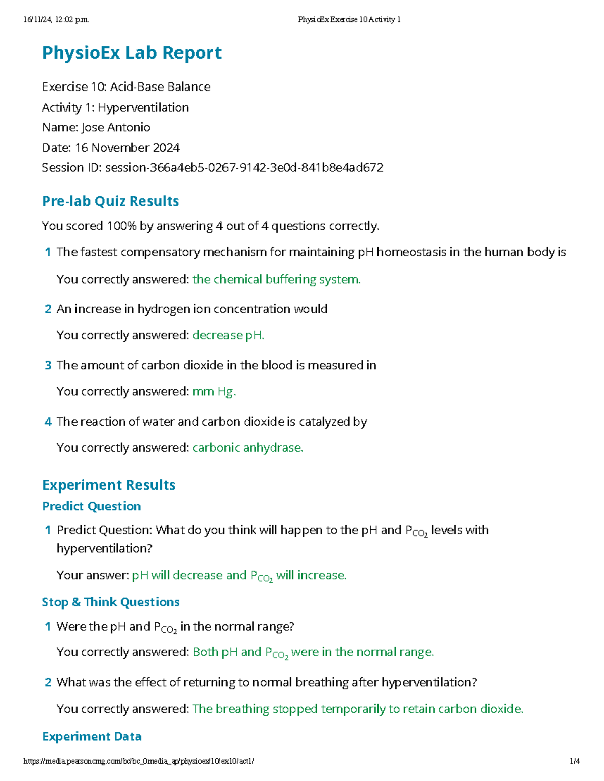 Ejercicio 10: Actividad 1 - Informe de Lab sobre Acido-base - Studocu