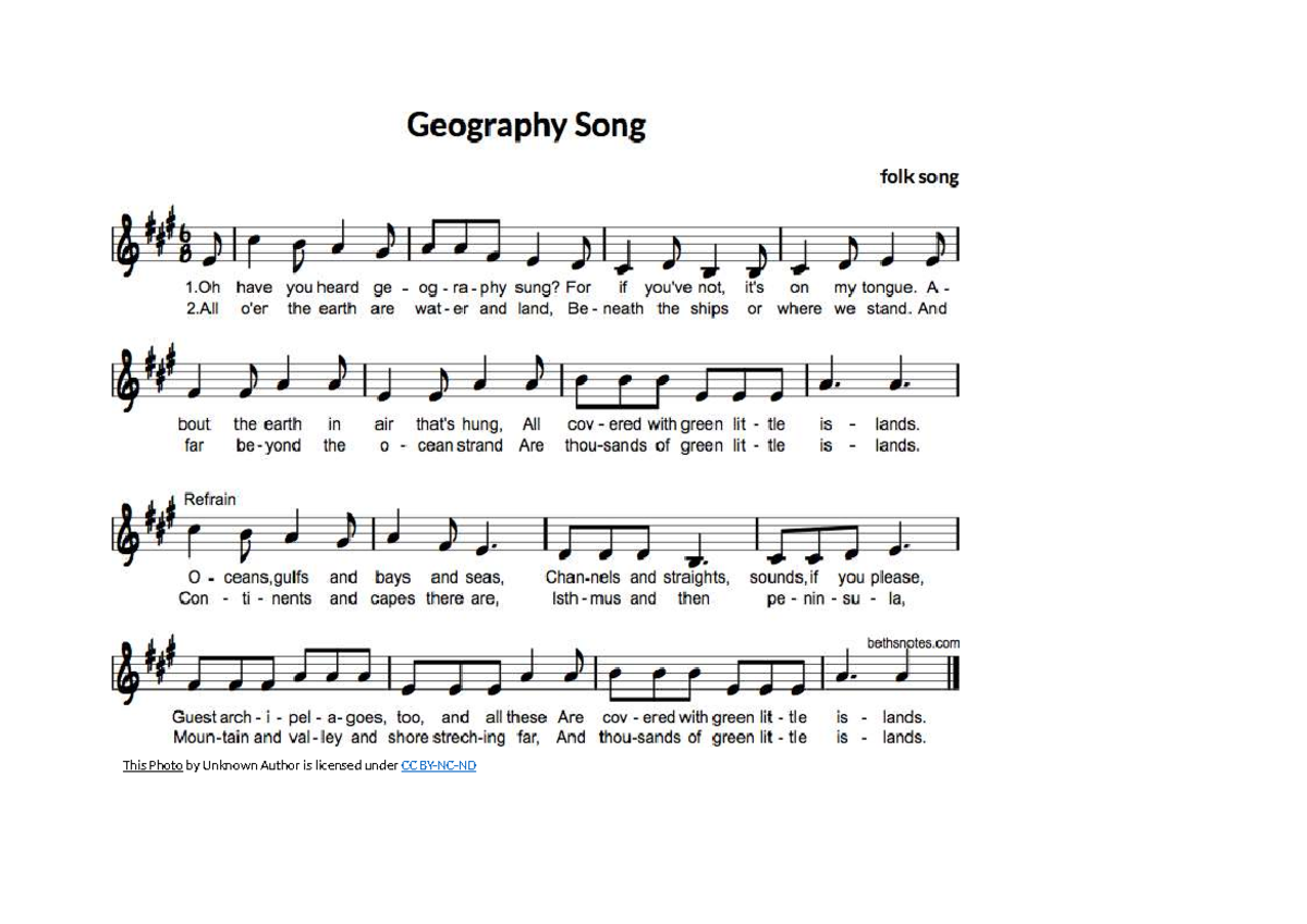 Admin FILE - Geography Song folk song 1 have you heard ge og ra phy ...