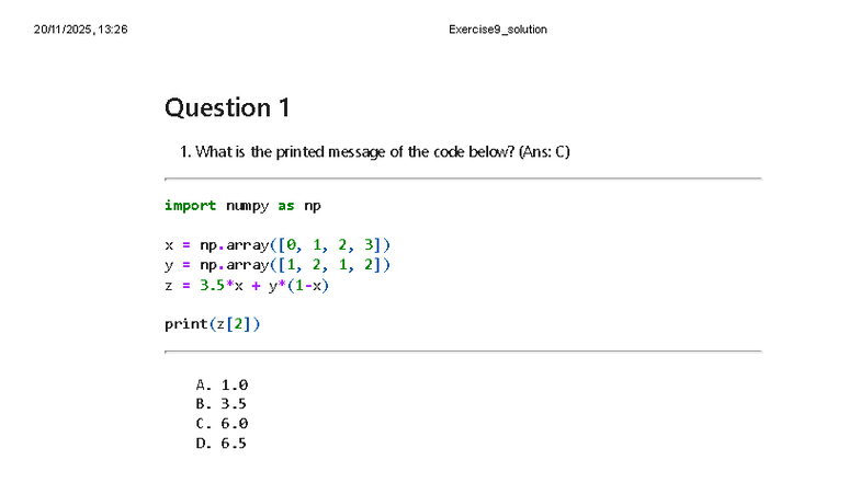 Exercise 9 Solutions for Data Analysis and Visualization - Studocu