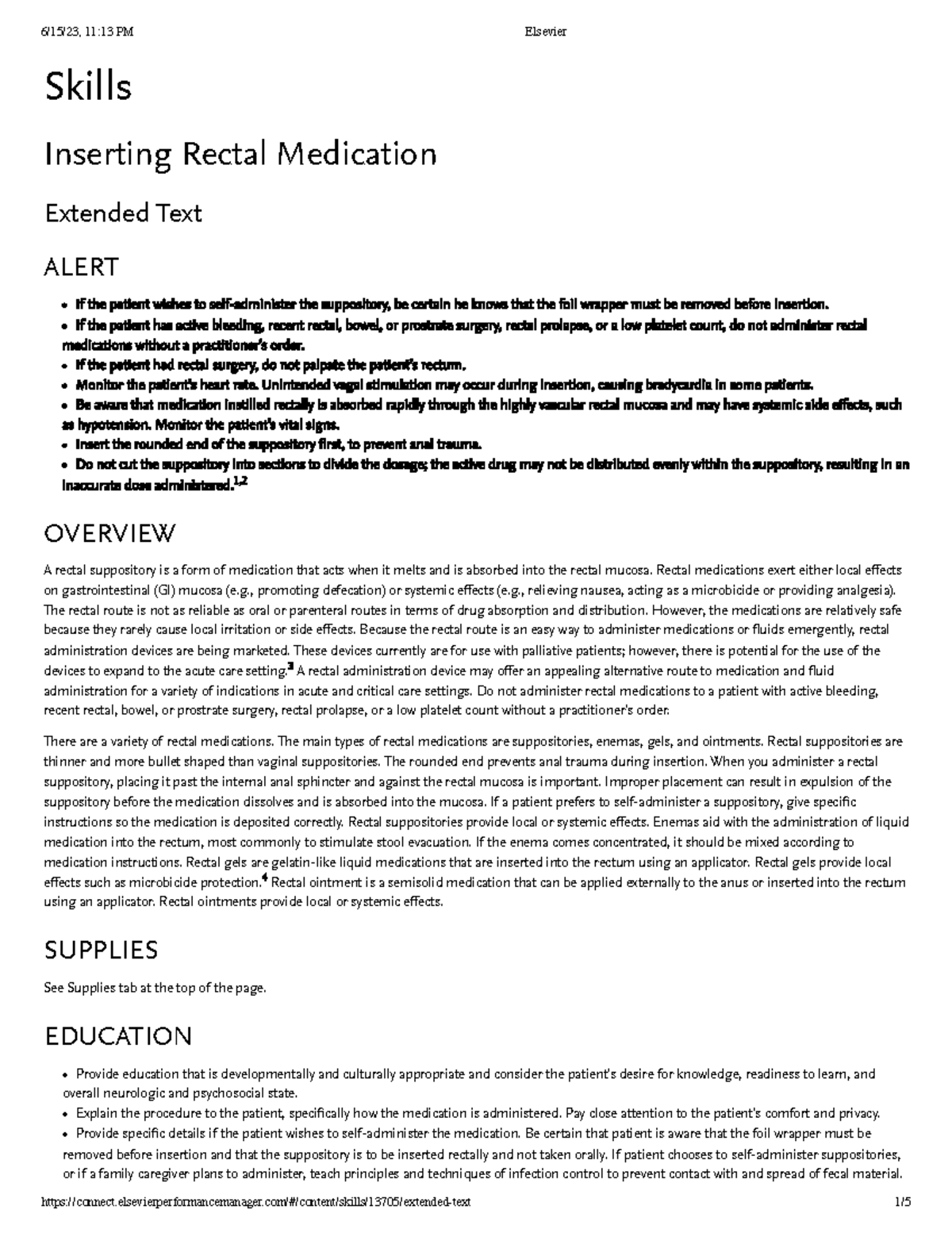 Clinical Skills: Inserting Rectal Medications (Including Procedures ...