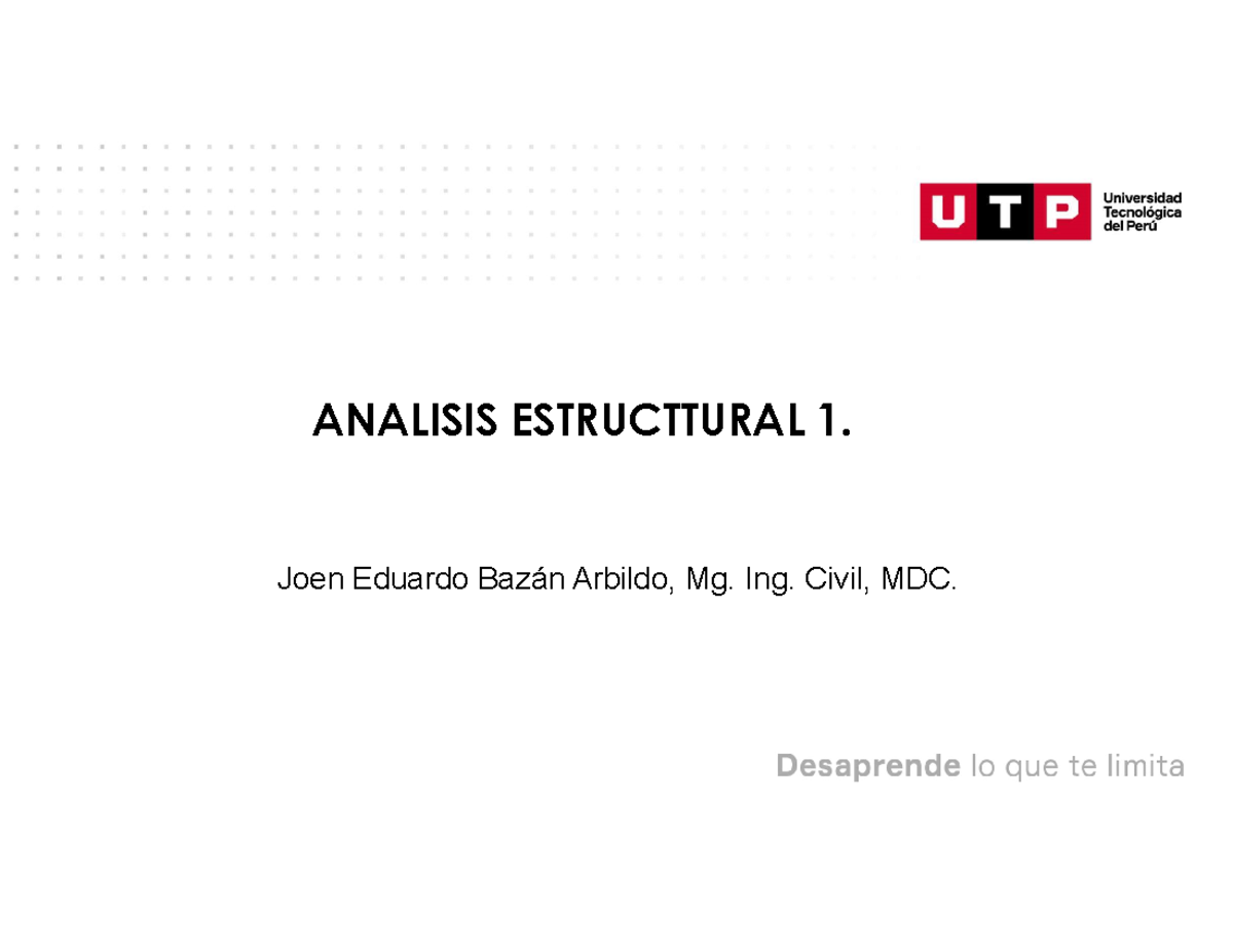 ANÁLISIS ESTRUCTURAL 1 - MÉTODO DE LA FUERZA (UNIDAD 2, SESIÓN 07 ...