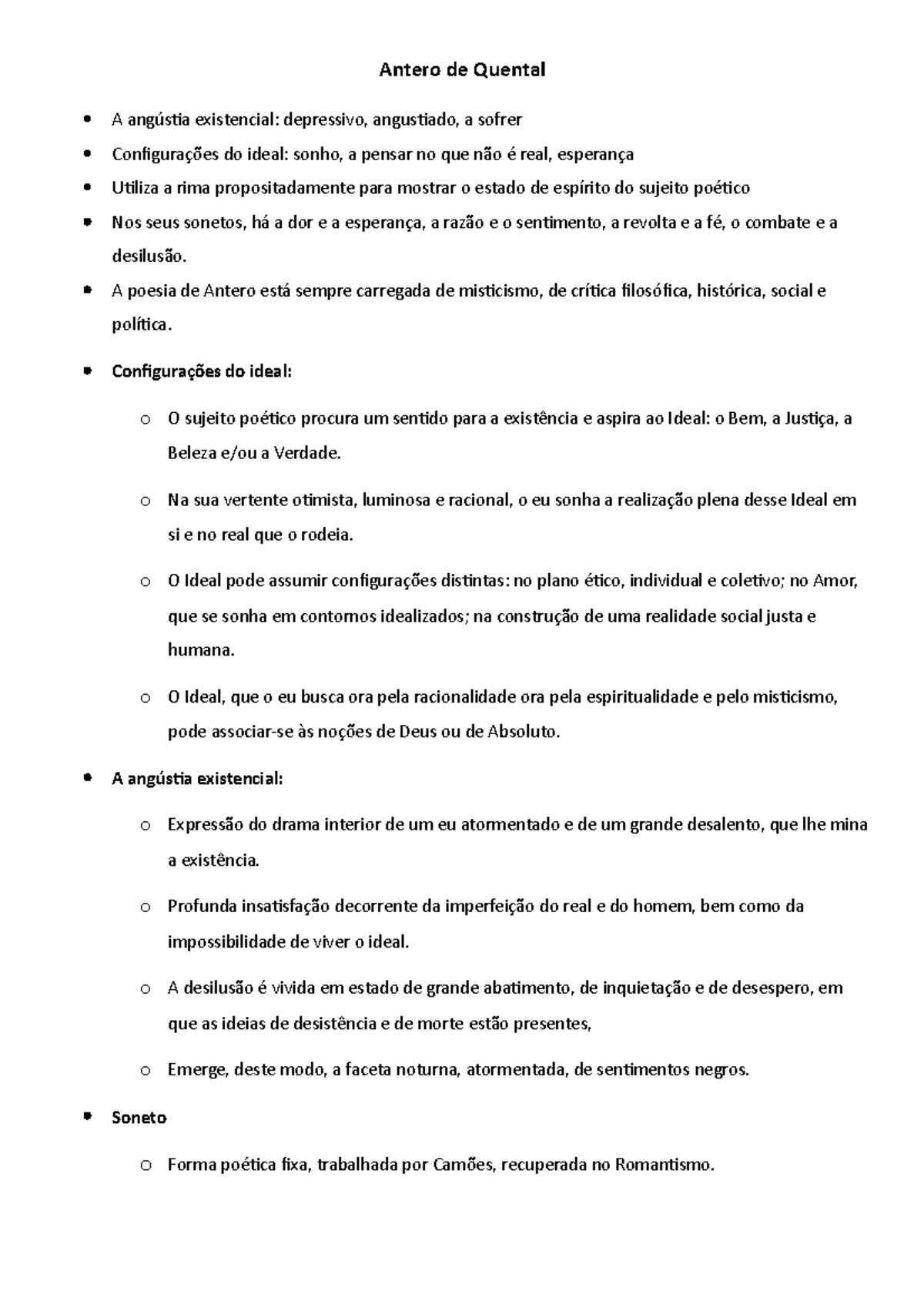 Análise da Poesia de Antero de Quental: Existencialismo e Idealismo ...