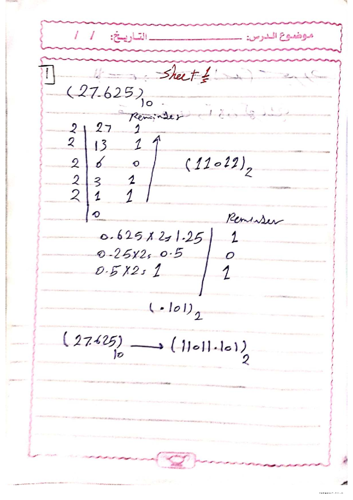 CS101: Binary and Decimal Systems - Sheet 1 Solutions - Studocu