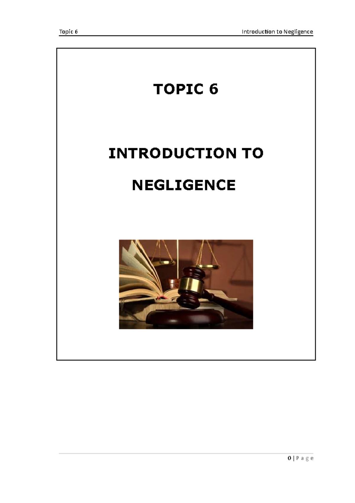Introduction to Negligence: Key Concepts & Legal Framework 202209 - Studocu