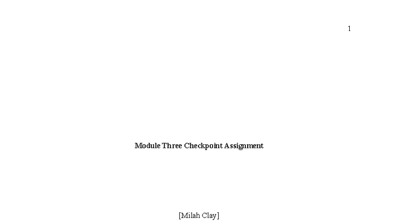 ECO 201 Module Three 3-2 Checkpoint - Module Three Checkpoint ...