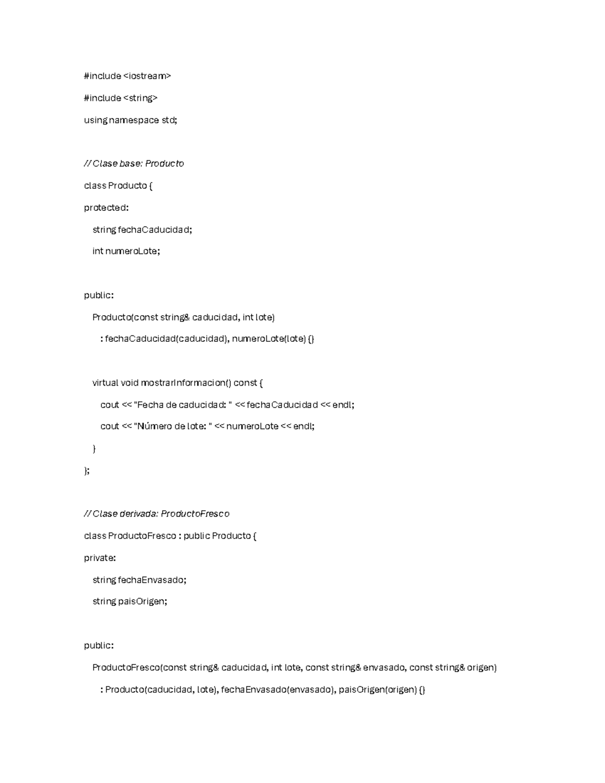 Ejercicio herencia - #include #include using namespace std; // Clase - Studocu