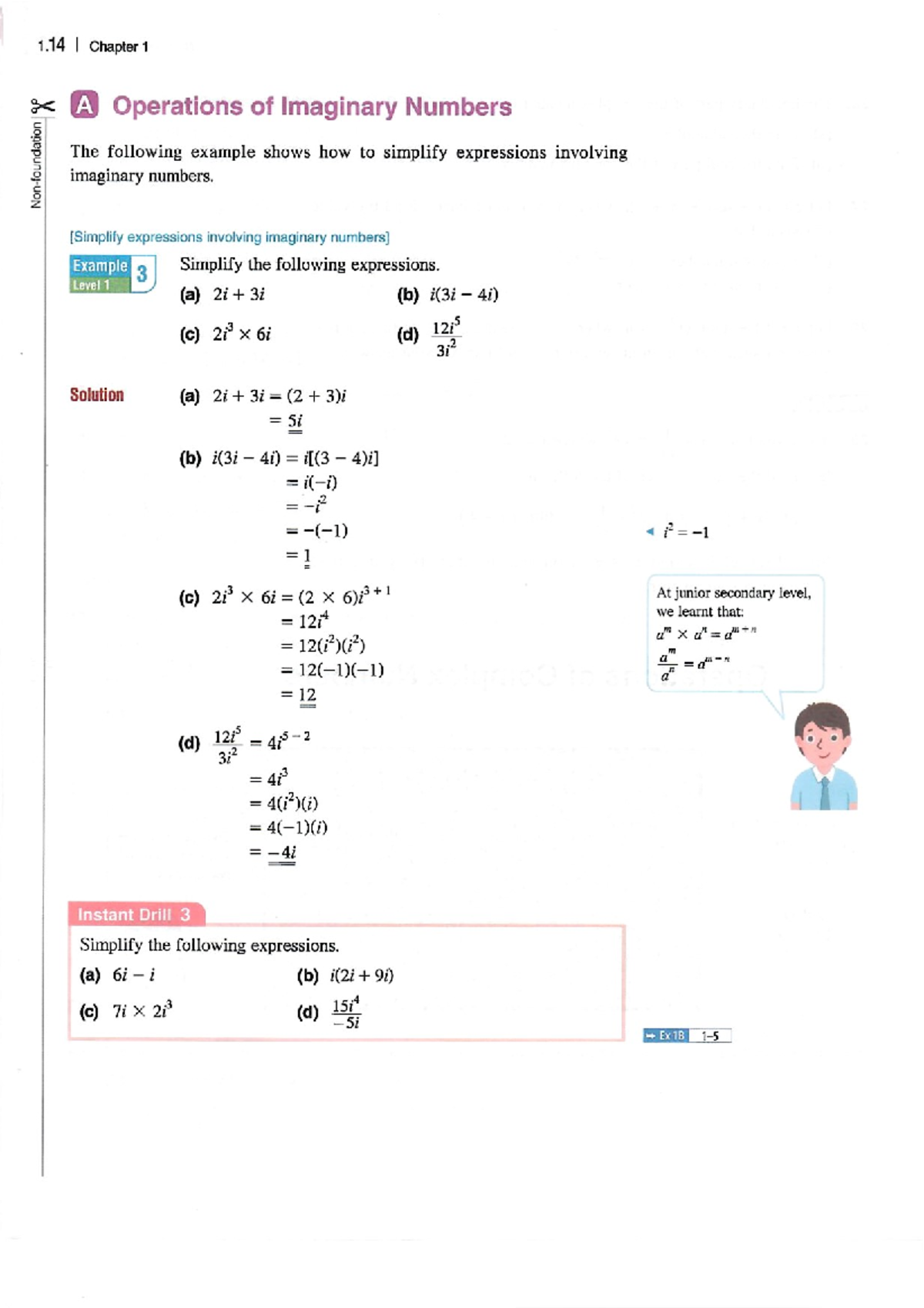 1.14 I Chapter 1: Operations of Imaginary Numbers in Math 4A - Studocu