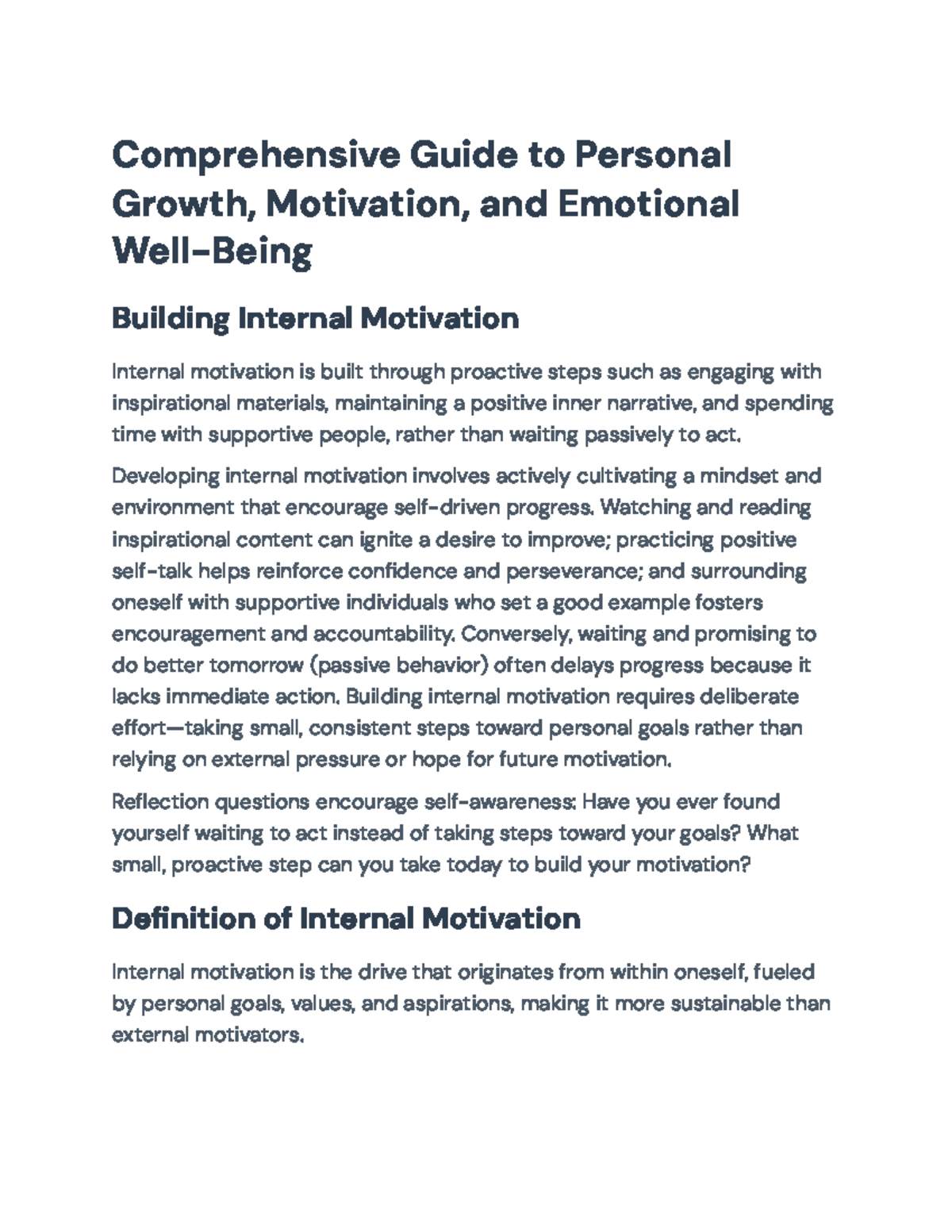 Comprehensive Guide to Personal Growth & Emotional Well-Being (PG 101 ...