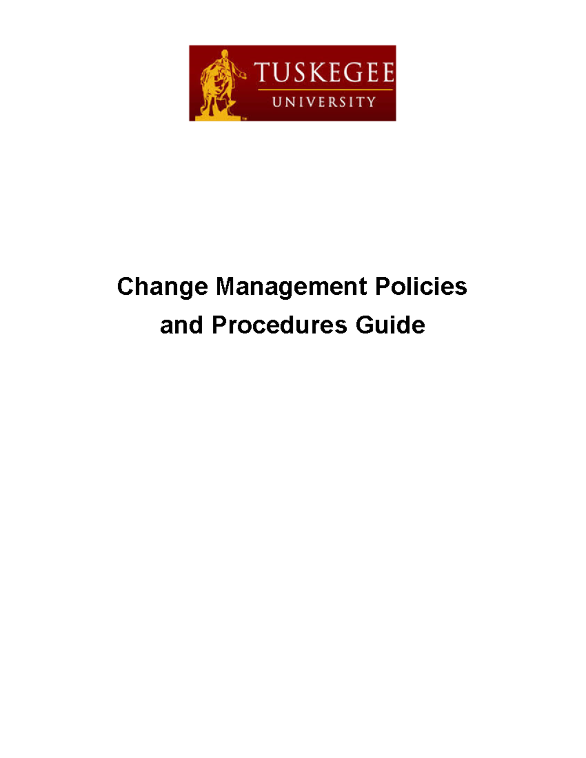 Change Management Policies Final - Change Management Policies and ...