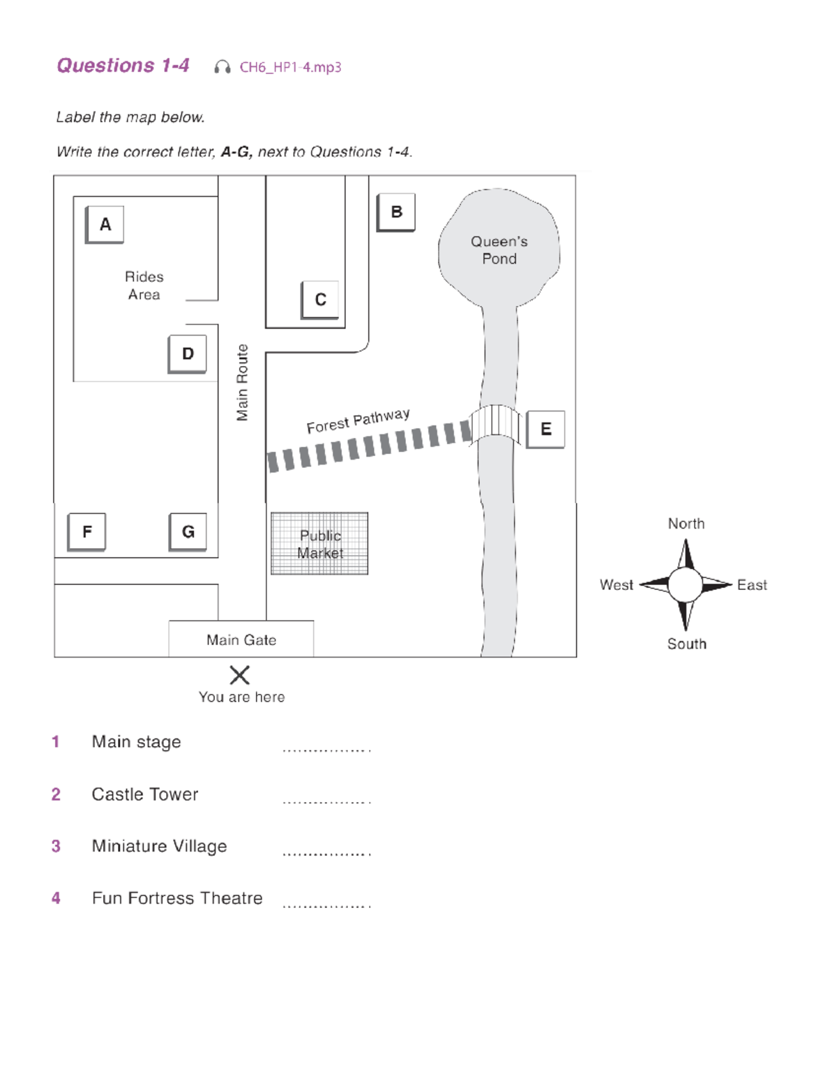 IELTS Test Listening Practice: Map Labeling Exercise - Studocu