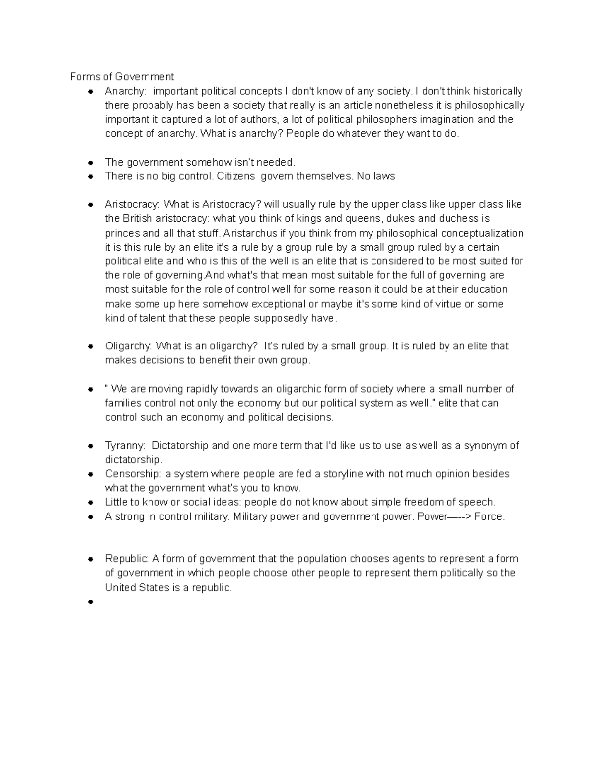 POSC 101: Analyzing Forms of Government and Political Concepts - Studocu