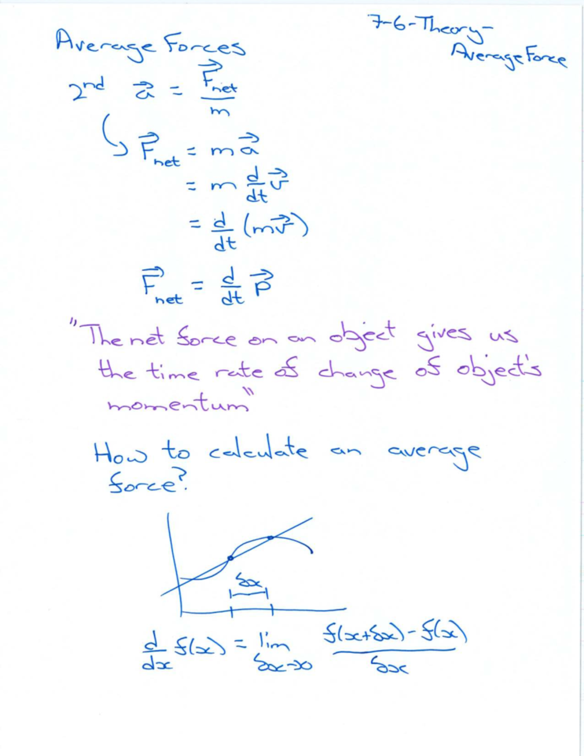 Lecture 18 Notes: Average Forces and Momentum Calculations - Studocu