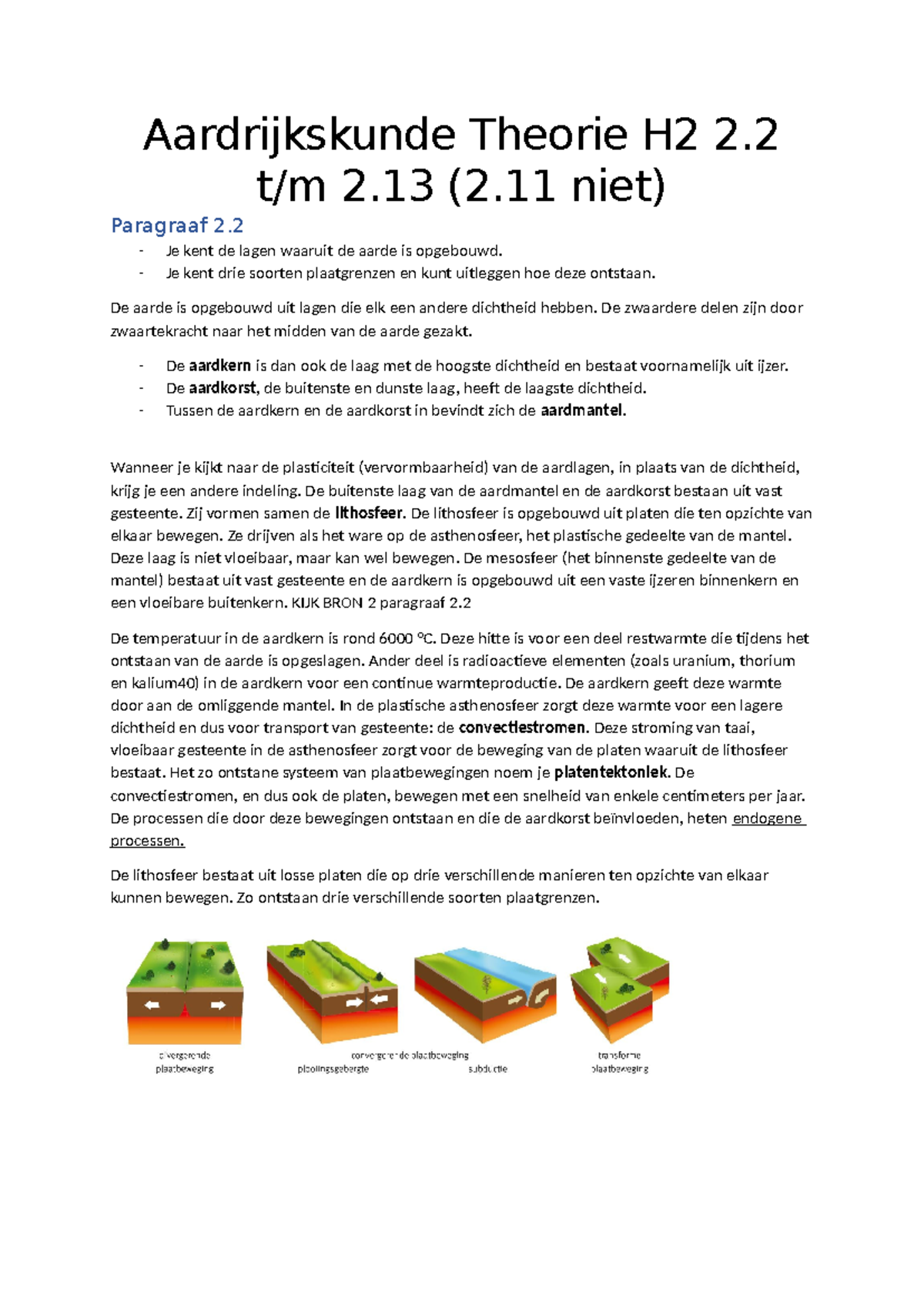 H2 Aardrijkskunde: Endogene & Exogene Krachten en Procesmechanismen ...