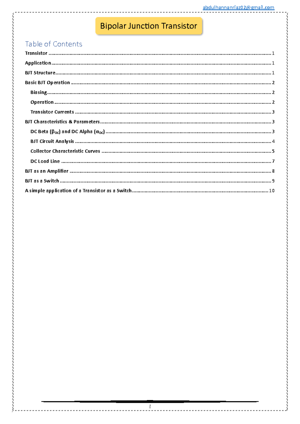 EE 231 BJT Lecture Notes: Understanding Bipolar Junction Transistors ...