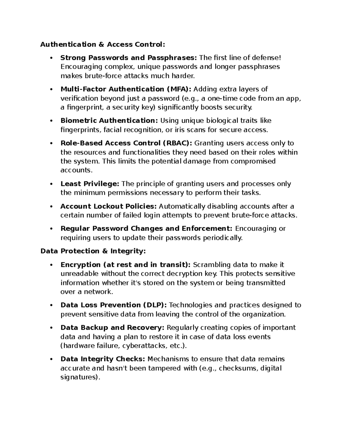 Security Features Overview: Key Elements for Protection - Studocu