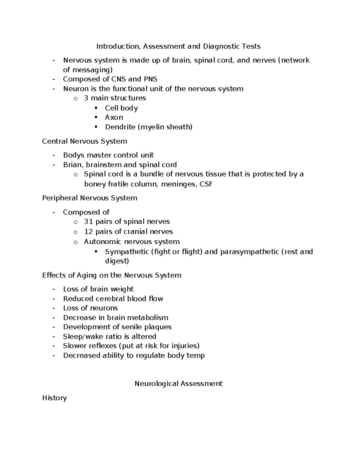 Neurological Assessment & Diagnostic Testing Overview: Key Insights ...