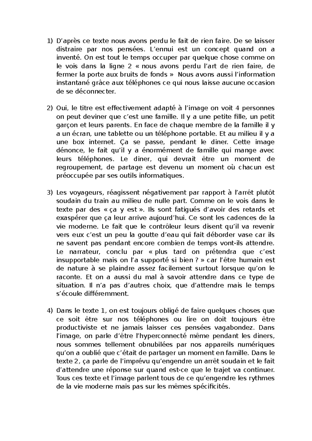 Français Bac - Cours sur les Rythmes de la Vie Moderne et la ...