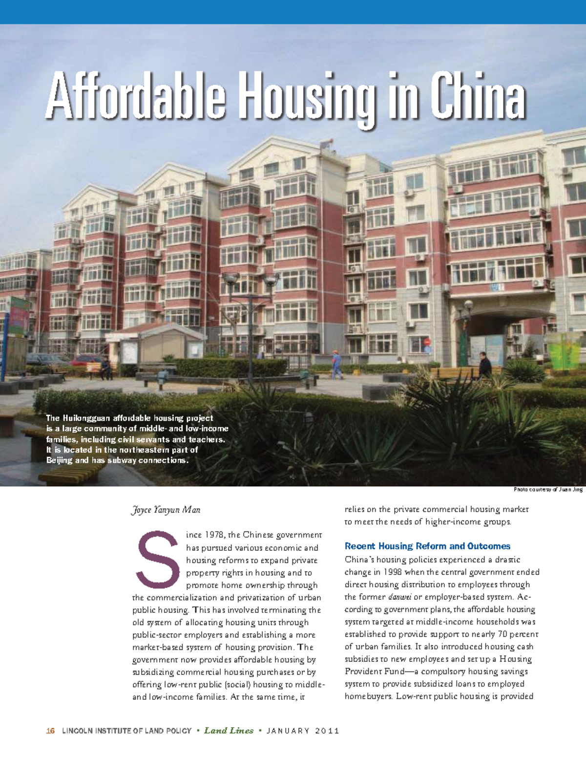 Affordable Housing Challenges in China: A Study on Urban Reforms - Studocu