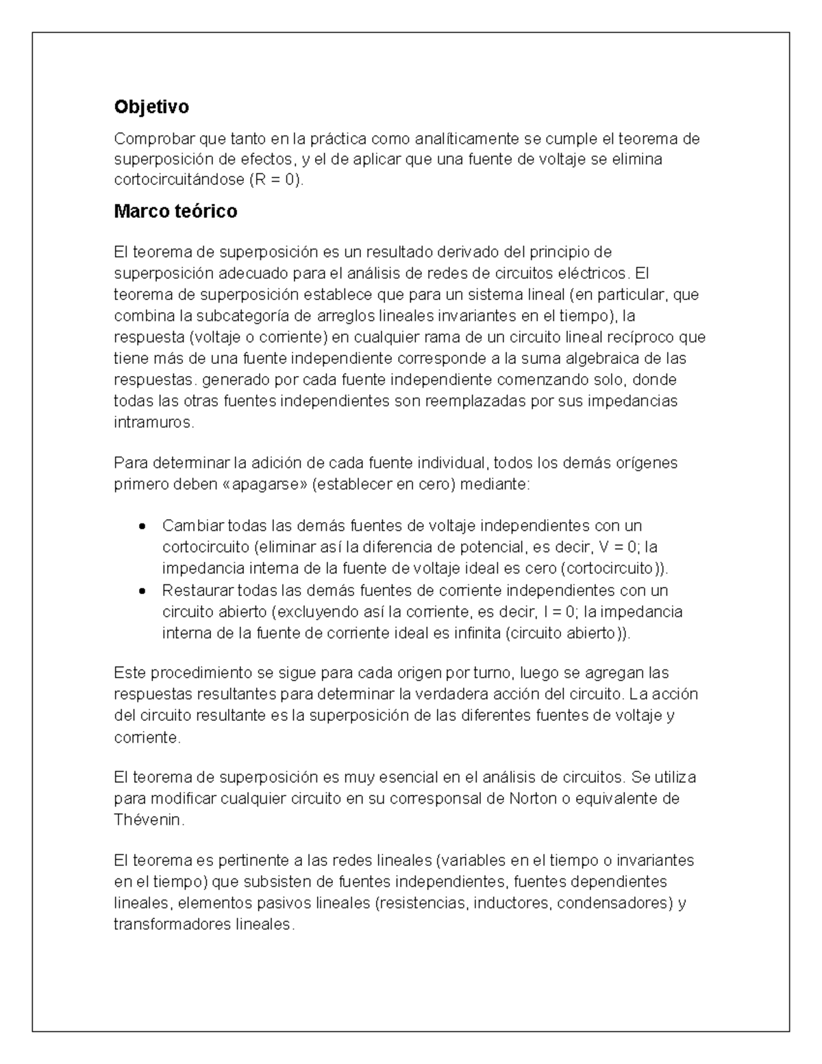Práctica #7 - Comprobación del Teorema de Superposición de Efectos ...