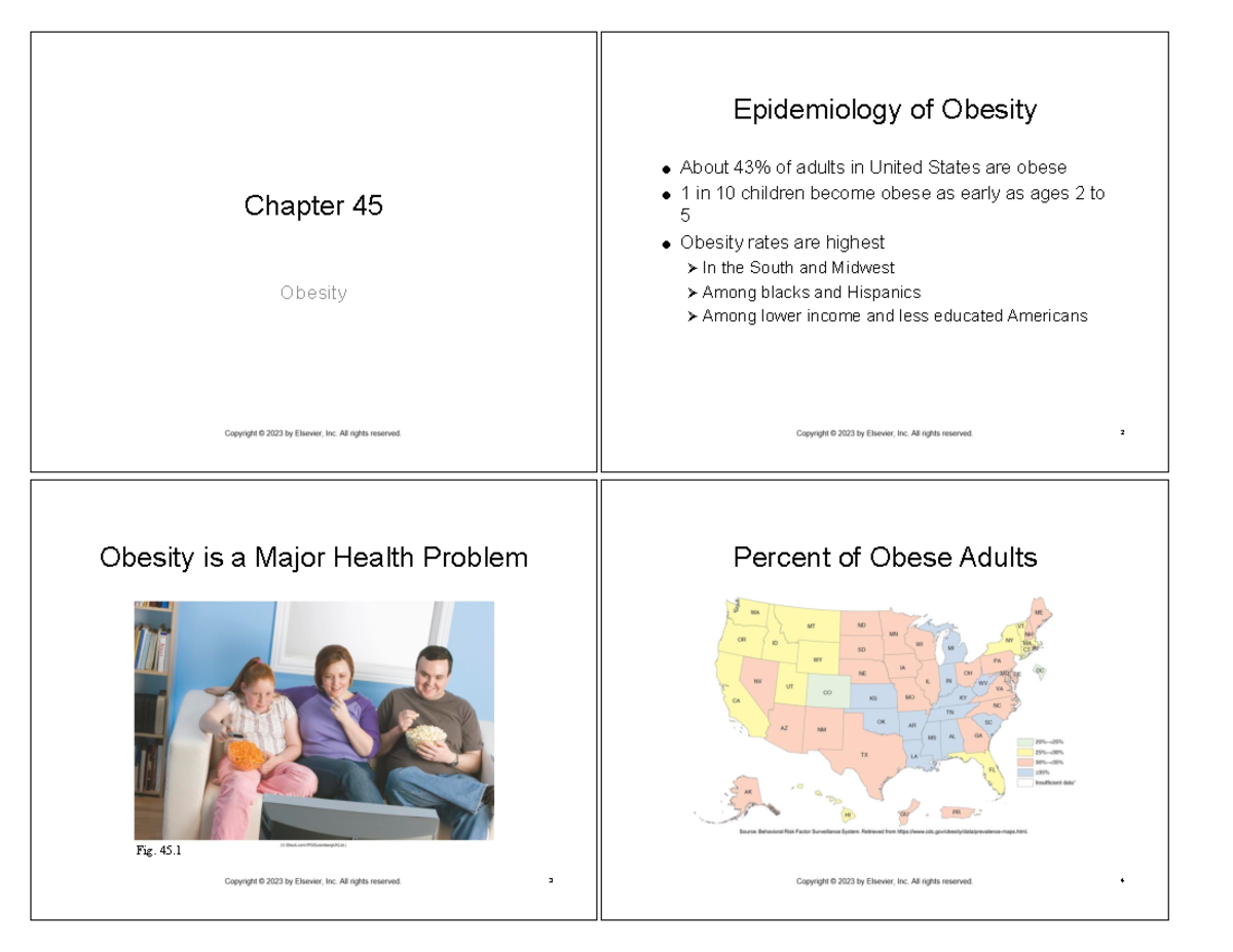 PP CH - Ch 45 powerpoints - Chapter 45 Obesity ‚ About 43% of adults in ...