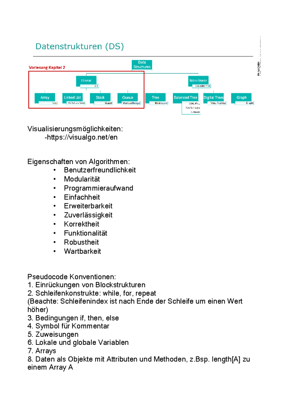 Lernblätter 3: Eigenschaften und Konzepte von Algorithmen und ...