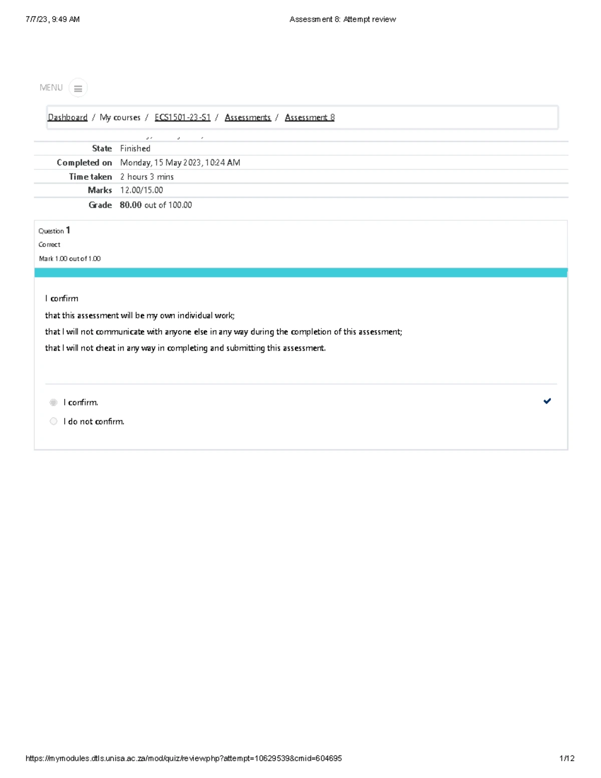FAC1601 Assignment 1 - FAC1601 - Studocu