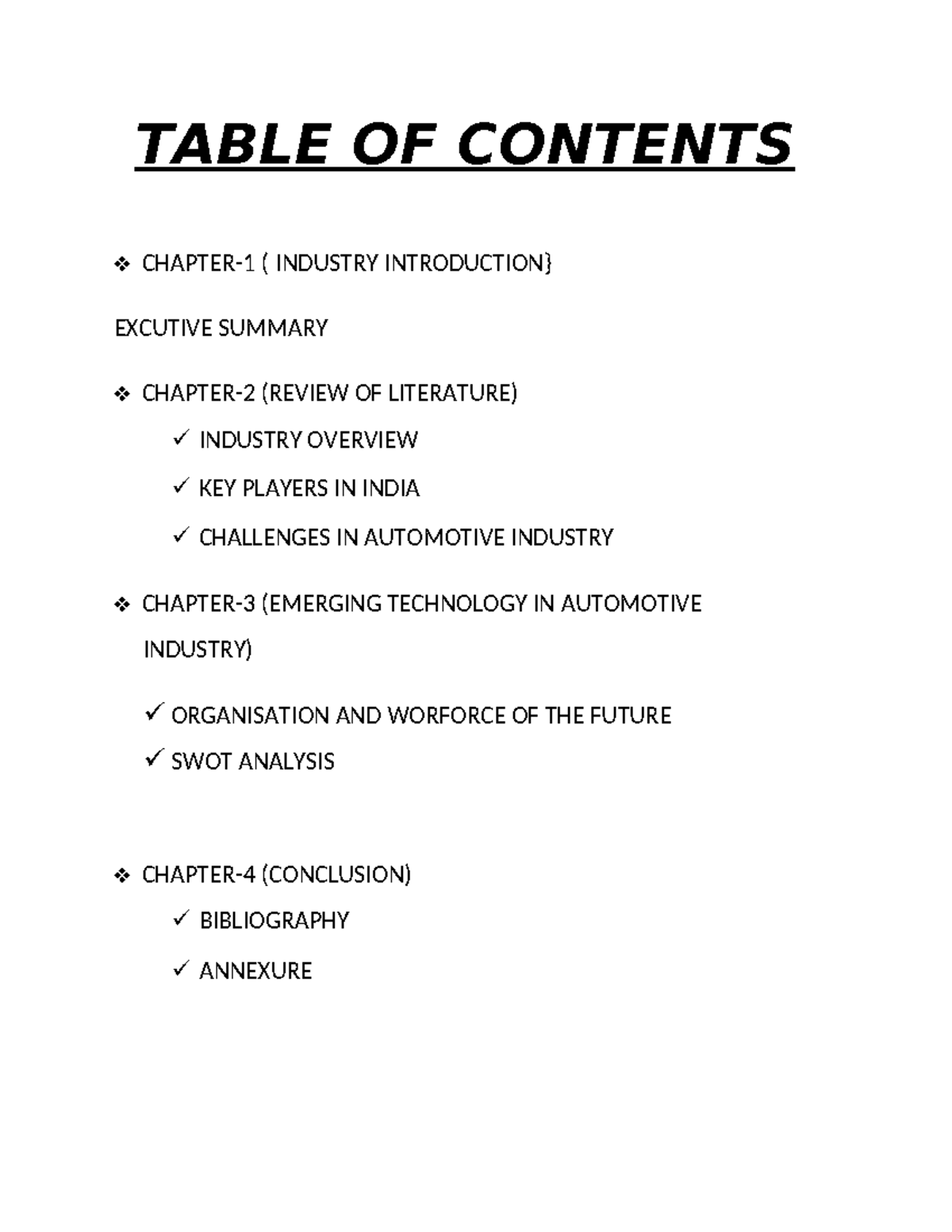 Table OF Contents MBA Prince - Masters of Business Administration - TABLE OF CONTENTS CHAPTER-1 ...