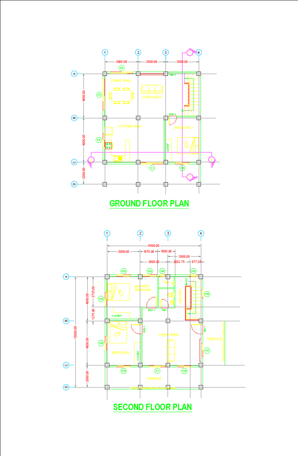 Kitkit Practice-G 2ND - FOR THESIS - Y GROUND FLOOR PLAN UP TBD- LIVING AREA DINING AREA KITCHEN ...