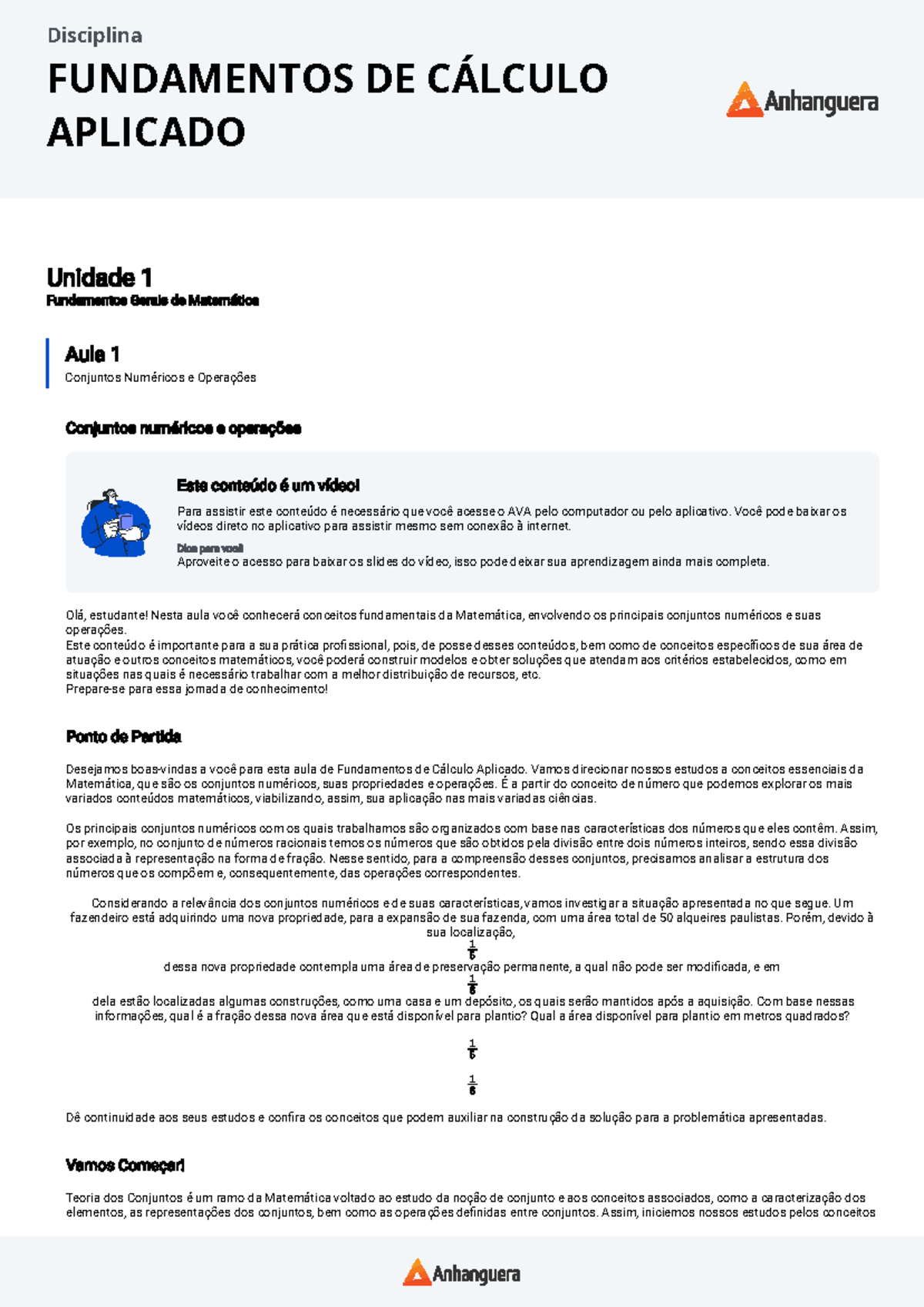 985bd406 25a3 3c0f 8393 f592564 ed004 - FUNDAMENTOS DE CÁLCULO APLICADO Unidade 1 Fundamentos ...