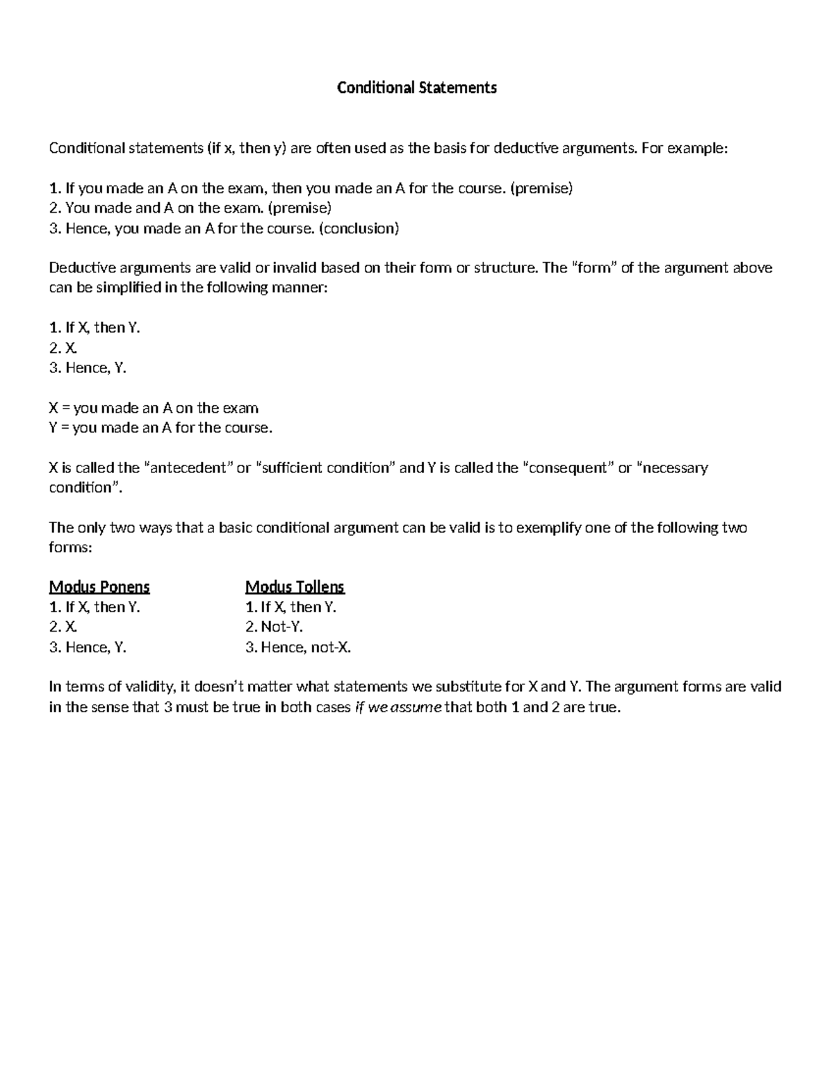 Conditional Statements and Deductive Reasoning in Logic - Studocu