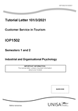 IOP1501 - Unisa - Psychological Processes in Work Context - Studocu