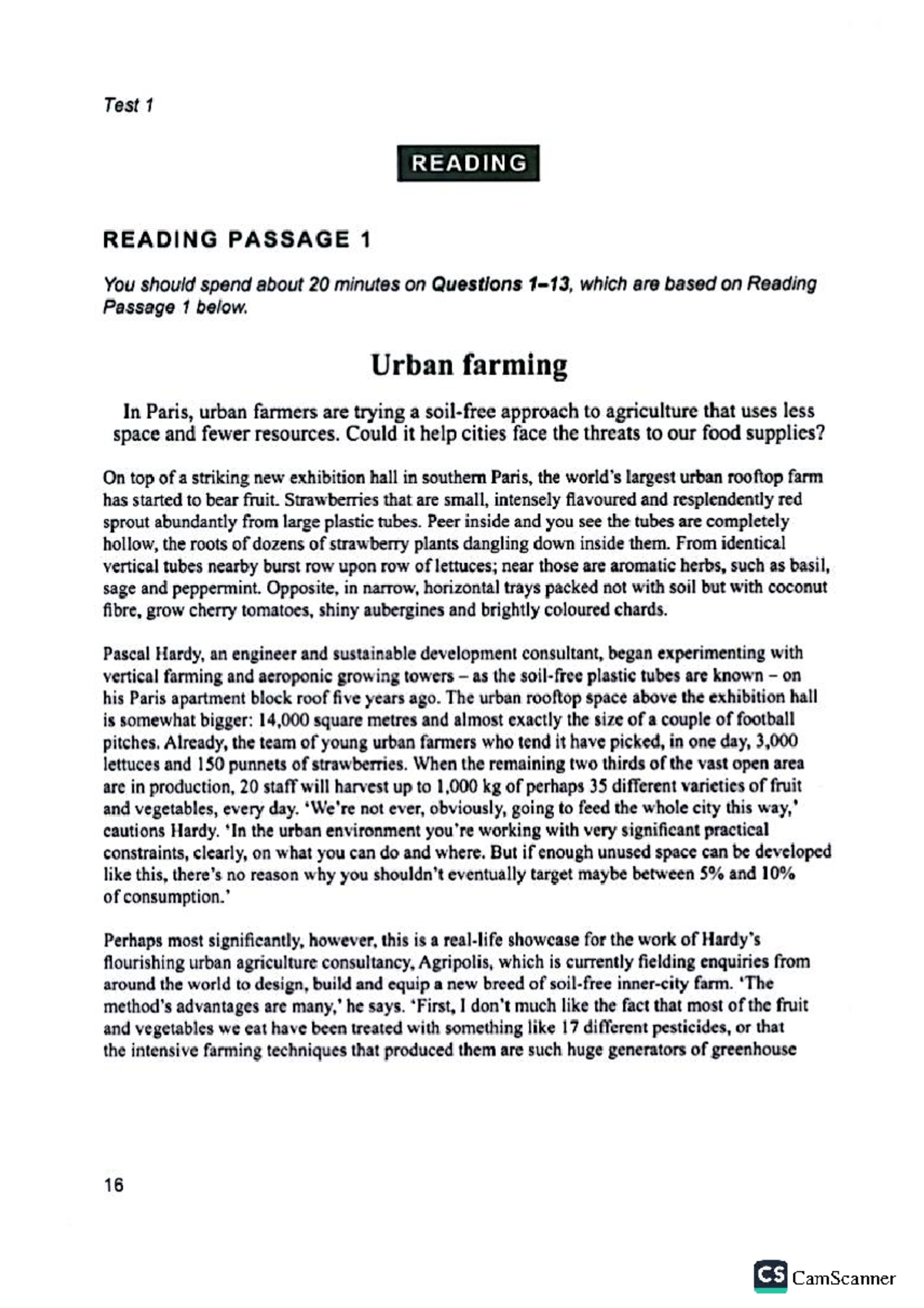 Test 1 IELTS Reading Passage Analysis and Questions - Studocu