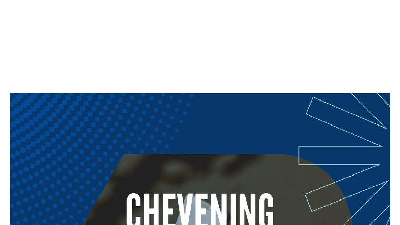 Chevening Scholarship Essay Sample - Leadership and Future Goals - Studocu