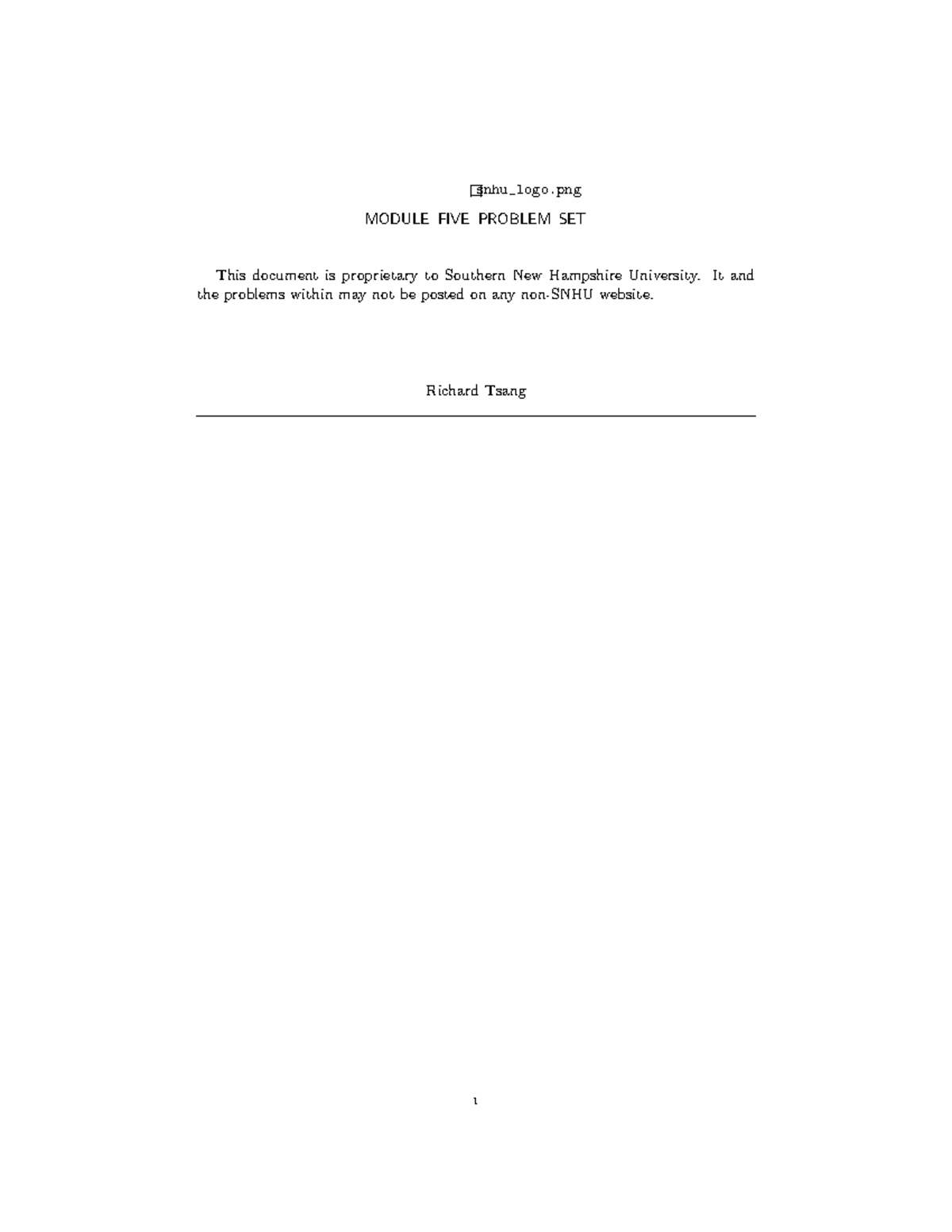 Module 5 Assignment: Problem Set Solutions for Math Course - Studocu