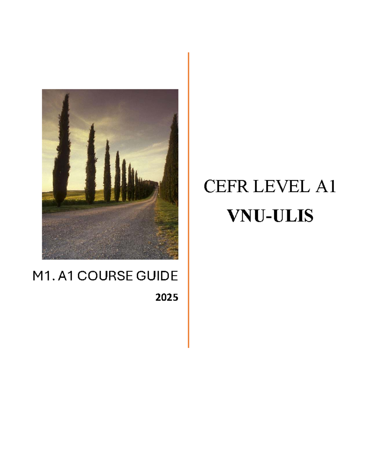 CEFR A1 M1 Course Guide 2025: Overview & Assessment Details - Studocu