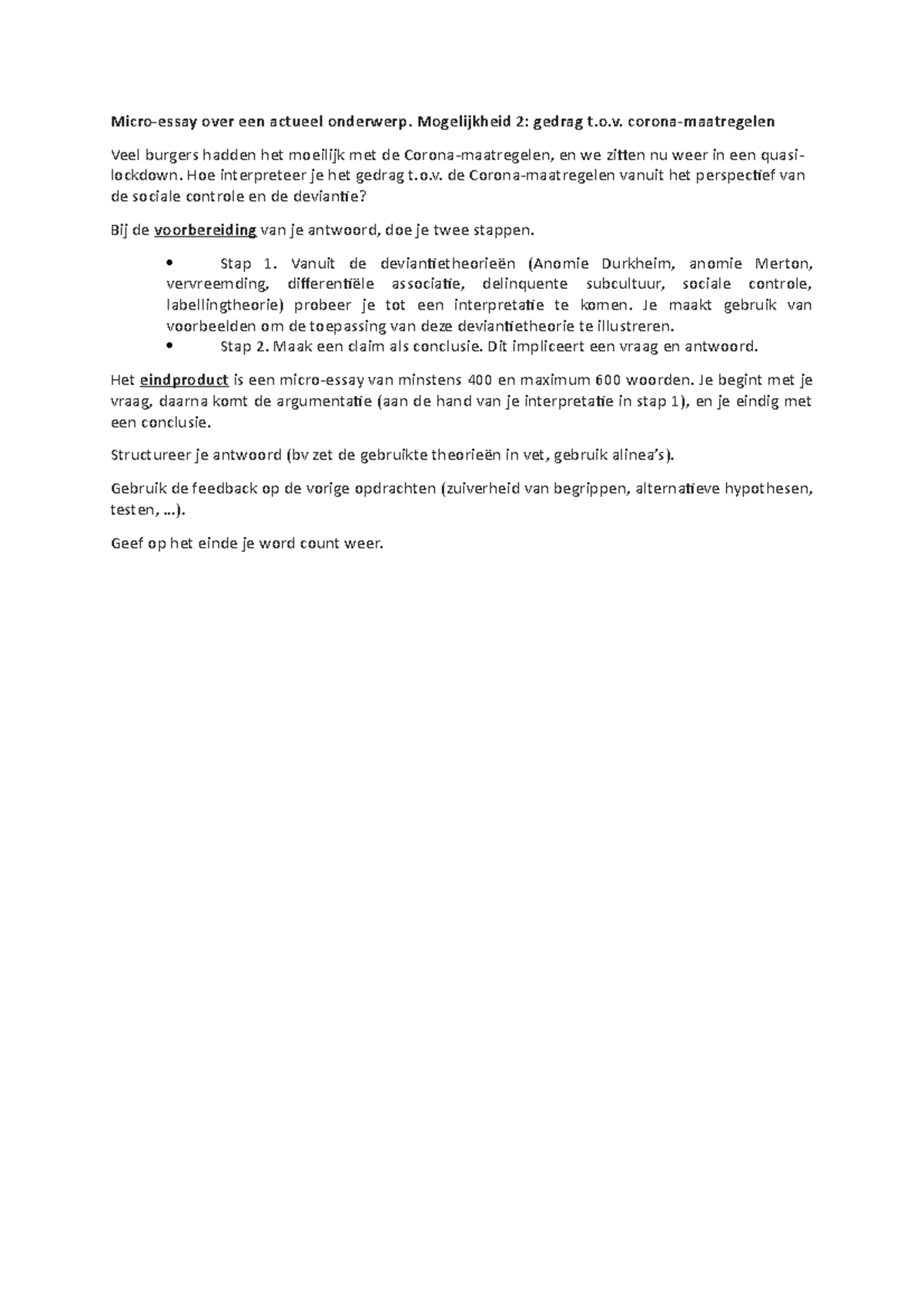 Module 5 taak - Micro-essay over een actueel onderwerp. Mogelijkheid 2 ...