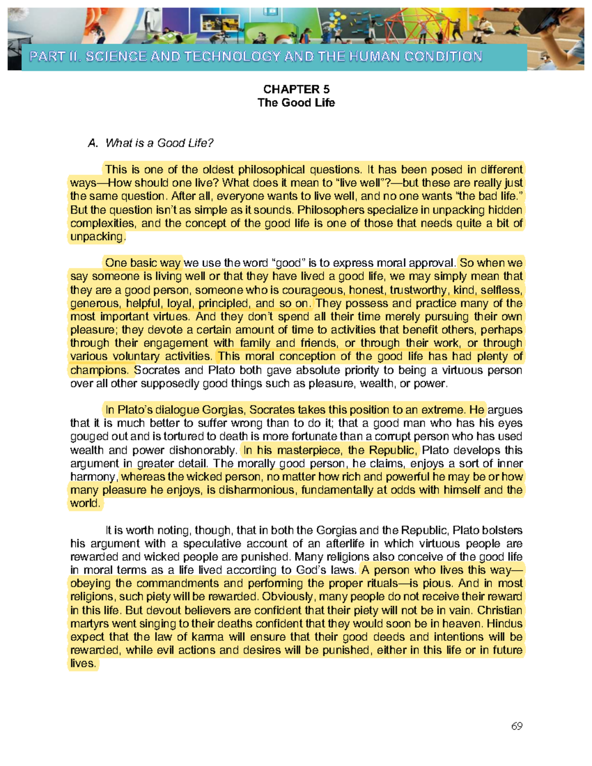 CHAPTER 5: Exploring the Concept of the Good Life in Philosophy - Studocu