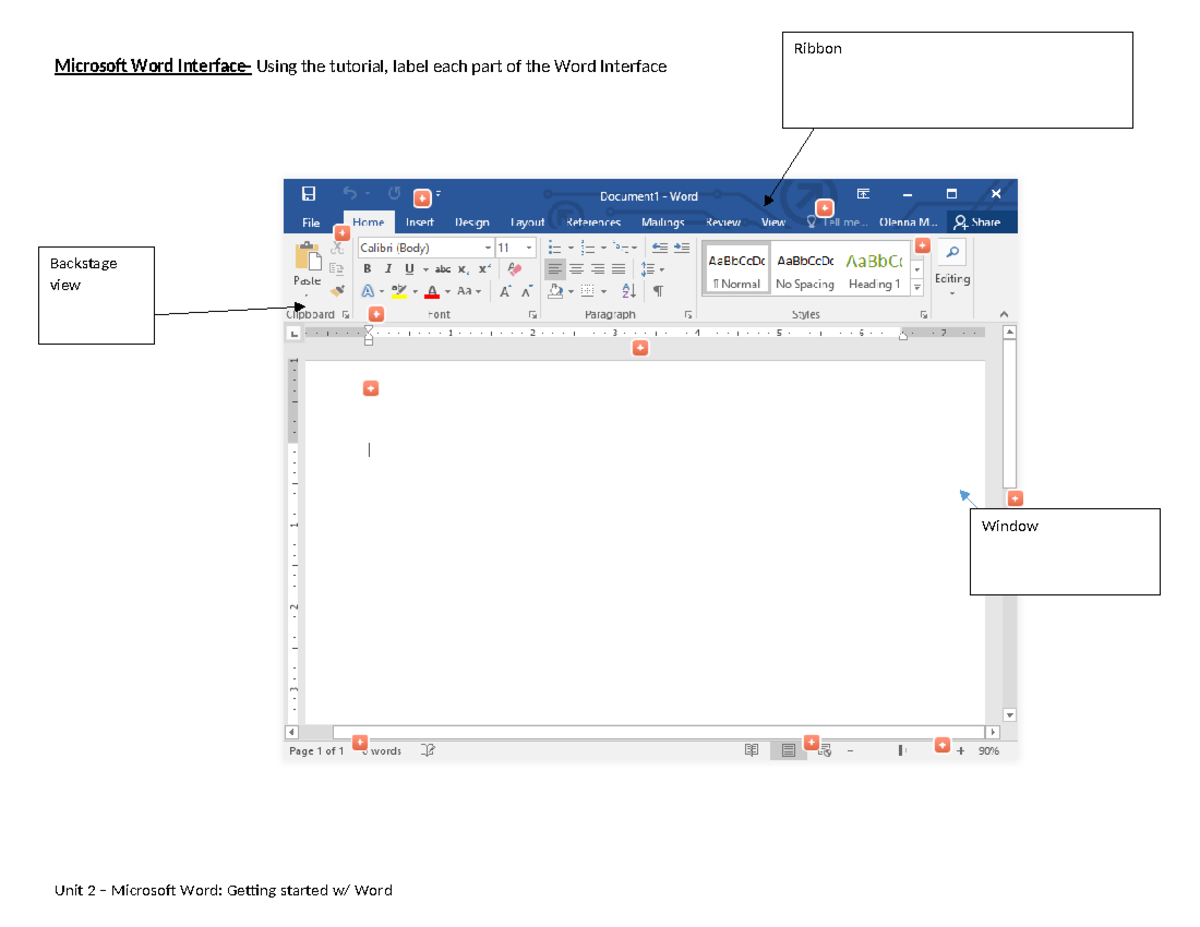 Word Interface Notes - Information - Microsoft Word Interface- Using ...
