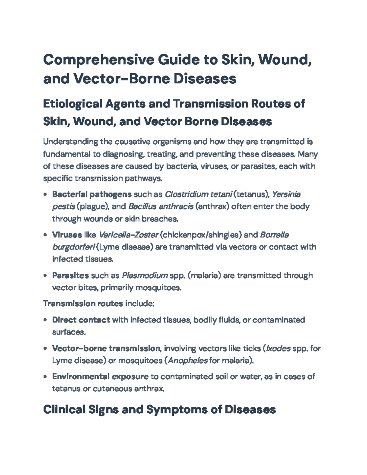 Comprehensive Guide to Skin, Wound, and Vector-Borne Diseases: Etiology ...